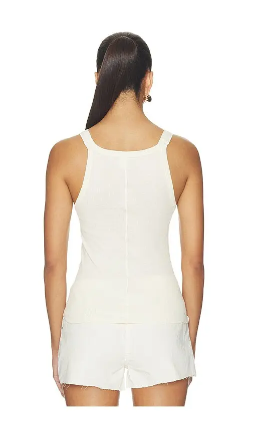 RE/DONE Knotted Ribbed Tank - Ivory