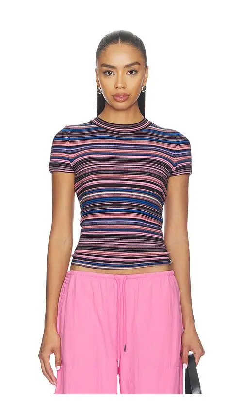 PISTOLA Selene Short Sleeve Sweater Tee - Multi