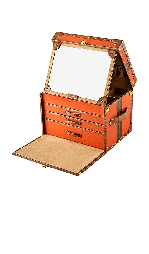 Wolf Ida Trunk Jewelry Box - Orange