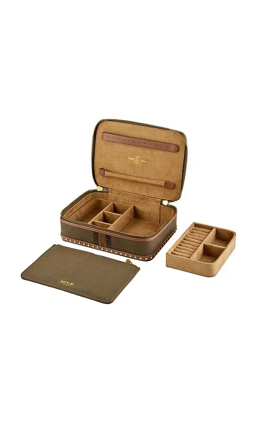 Wolf Ida Travel Zip Jewelry Case With Handle