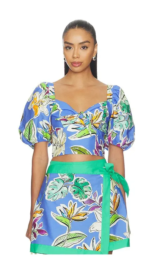 Yumi Kim Clara Printed Puff Sleeve Top - Multi