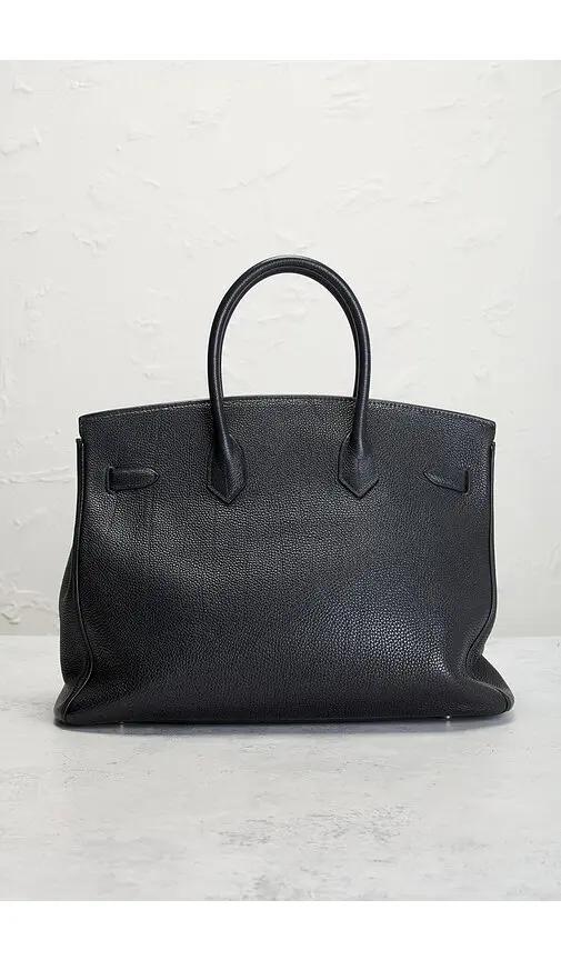 FWRD RENEW Hermes Togo Birkin 35 Retourne Handbag - Black
