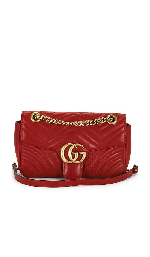 FWRD RENEW Gucci Gg Marmont Shoulder Bag - Red