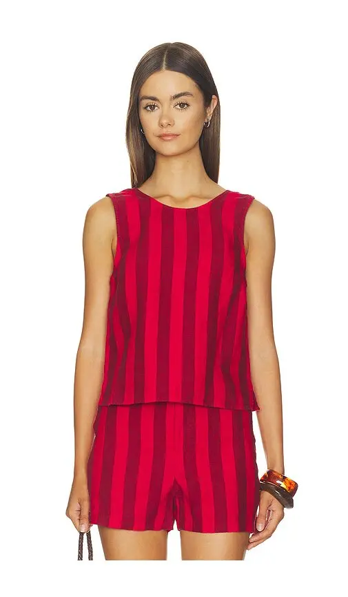 Madewell Linen Tie Back Shell Top