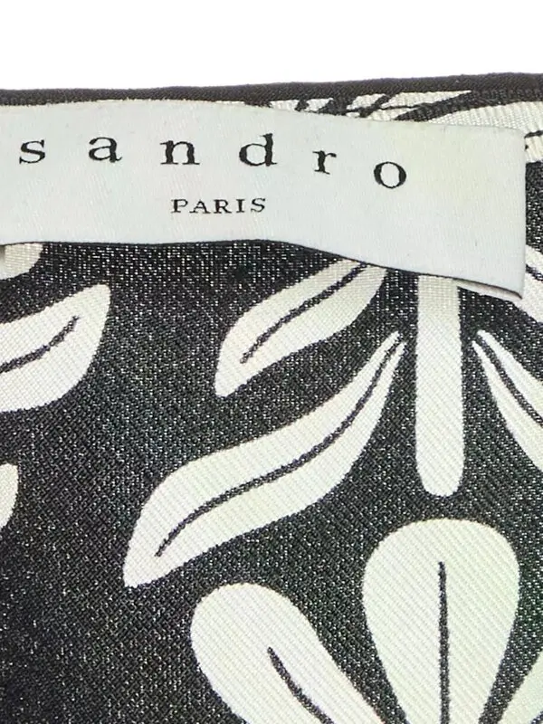 Sandro Illiana Floral-print Mini Dress - Black