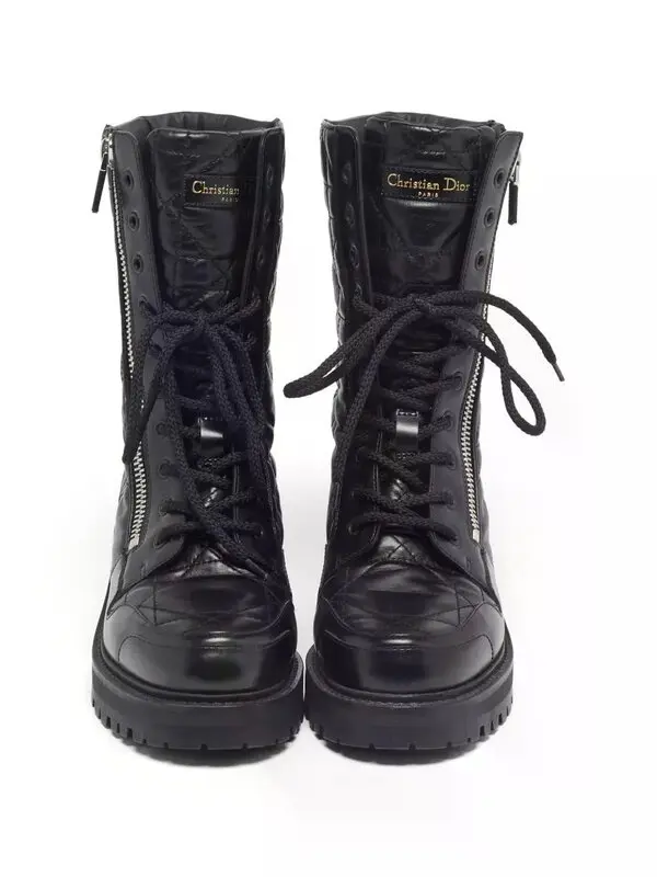 Dior D-leader Cannage Combat Boots