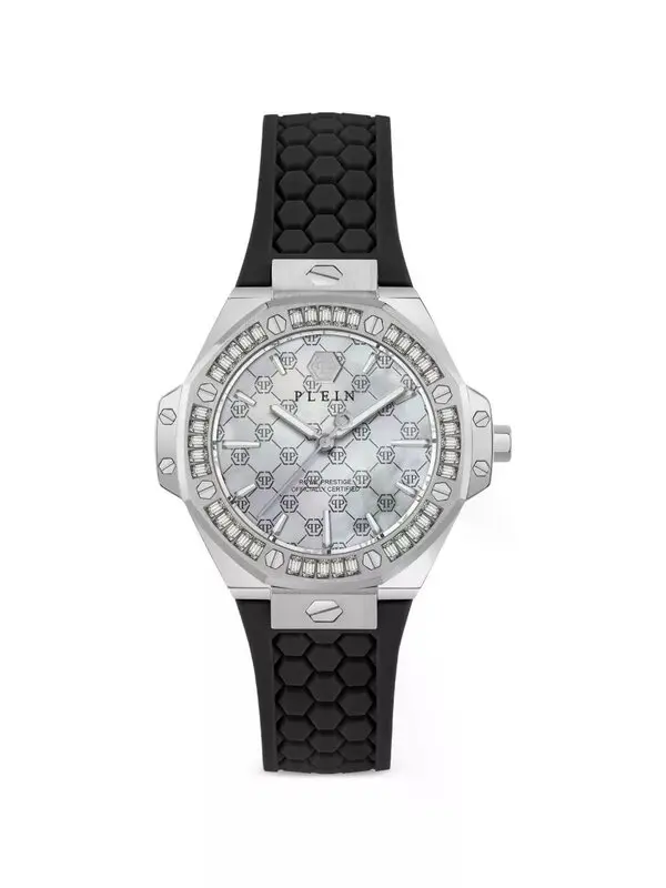 Philipp Plein Royal Prestige Crystal Watch With Embellished Bezel - Silver