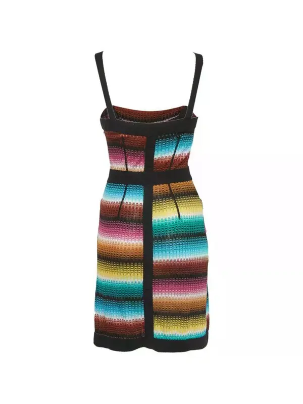 Missoni Zig-zag Knit Sleeveless Mini Dress - Black