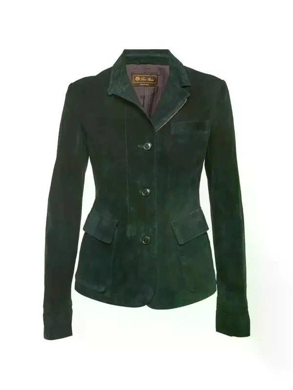 Loro Piana Goatskin Zip-up Blazer
