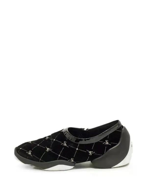 GIUSEPPE ZANOTTI Velvet Quilted Sneakers - Black