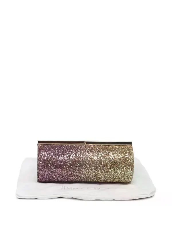 JIMMY CHOO Trinket Degrade Glitter Clutch Bag - Pink