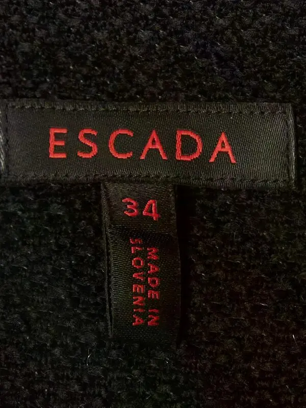 Escada Leather Panel Midi Pencil Skirt