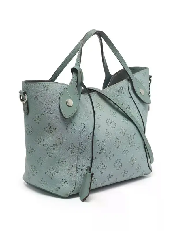 LOUIS VUITTON Pm Hina Leather Tote Bag - Blue