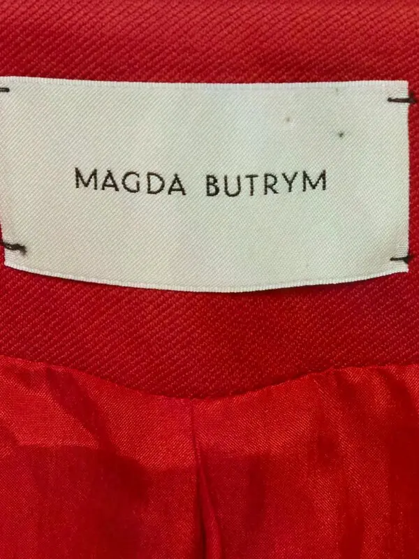 Magda Butrym Wool Floral Appliqué Cropped Jacket