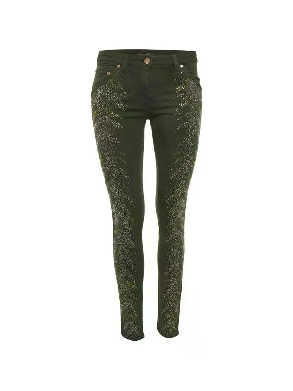 Roberto Cavalli Embellished Skinny Jeans - Green