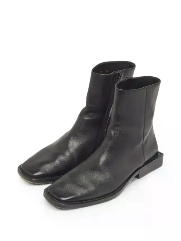 Balenciaga Square-toe Ankle Boots - Black
