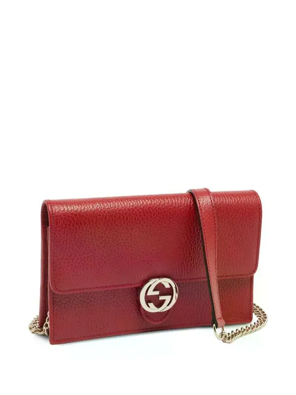 Gucci Interlocking G Wallet Crossbody Bag - Red