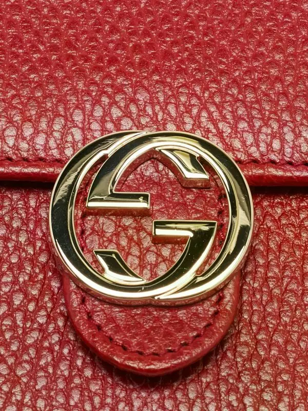 Gucci Interlocking G Wallet Crossbody Bag - Red