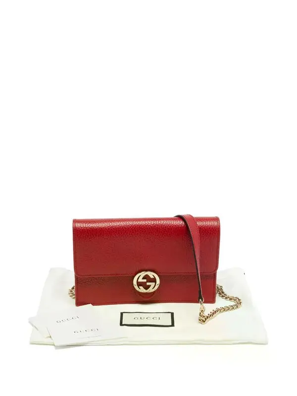 Gucci Interlocking G Wallet Crossbody Bag - Red