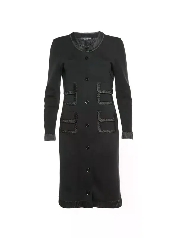Dolce & Gabbana Ruffled Button-up Midi Dress - Black