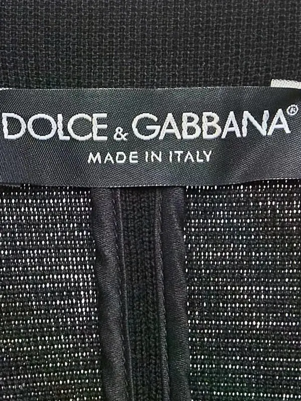 Dolce & Gabbana Long Sleeve Button-up Midi Dress With Ruffle Trim