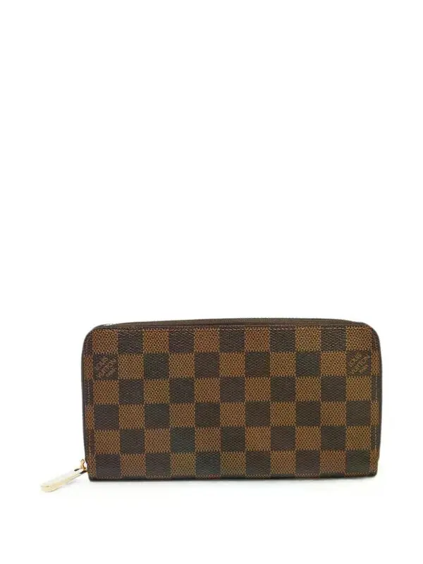 LOUIS VUITTON 2014 Zippy Damier Ebene Wallet - Brown