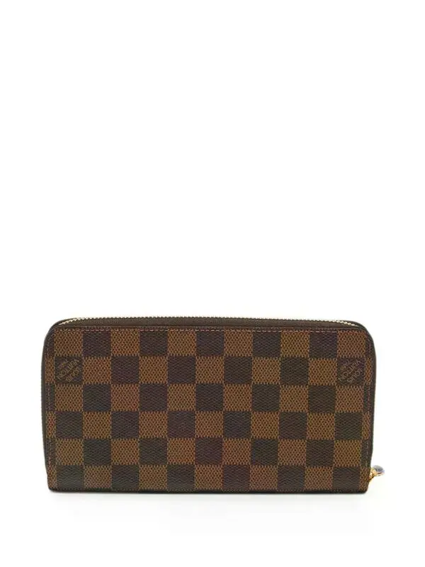 LOUIS VUITTON 2014 Zippy Damier Ebene Wallet - Brown