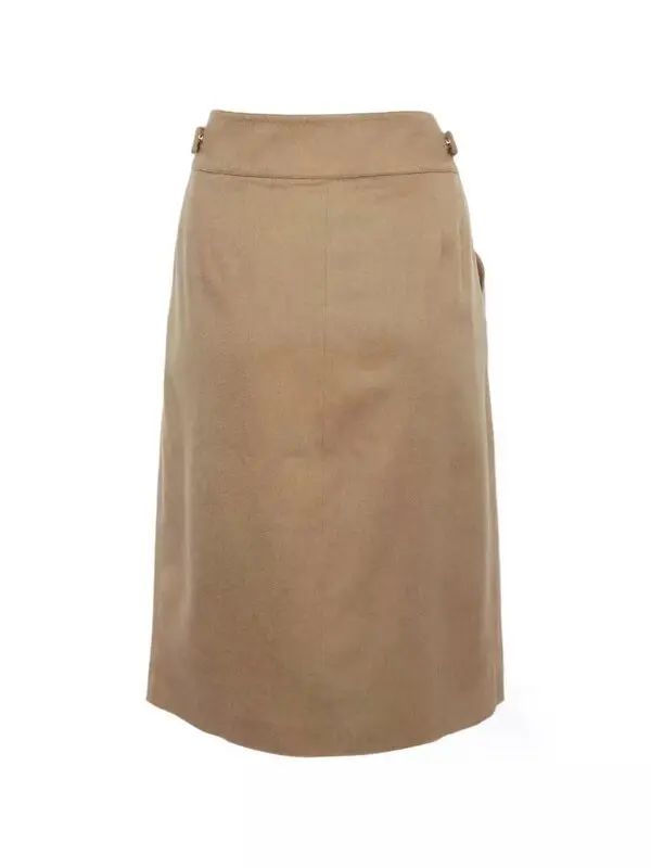 Max Mara Wool Wrap Mini Skirt With Buckle Detail