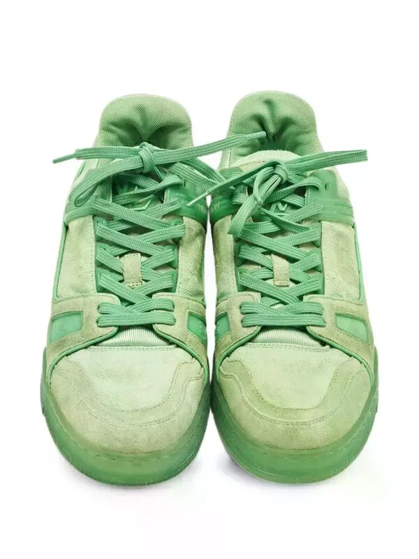 LOUIS VUITTON Trainer Monogram Canvas & Suede Panel Sneakers
