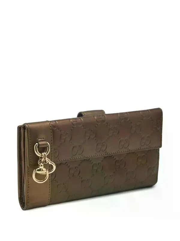 Gucci Guccissima Heart Charm Wallet - Brown