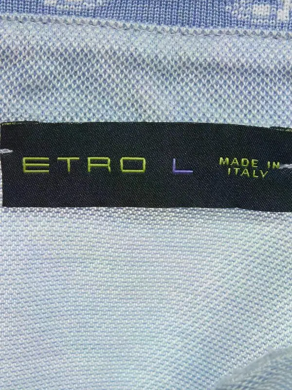 Etro Pique Polo Shirt - Blue