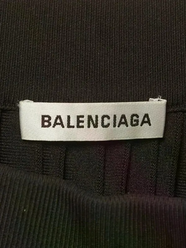 Balenciaga Logo Print Pleated Midi Skirt