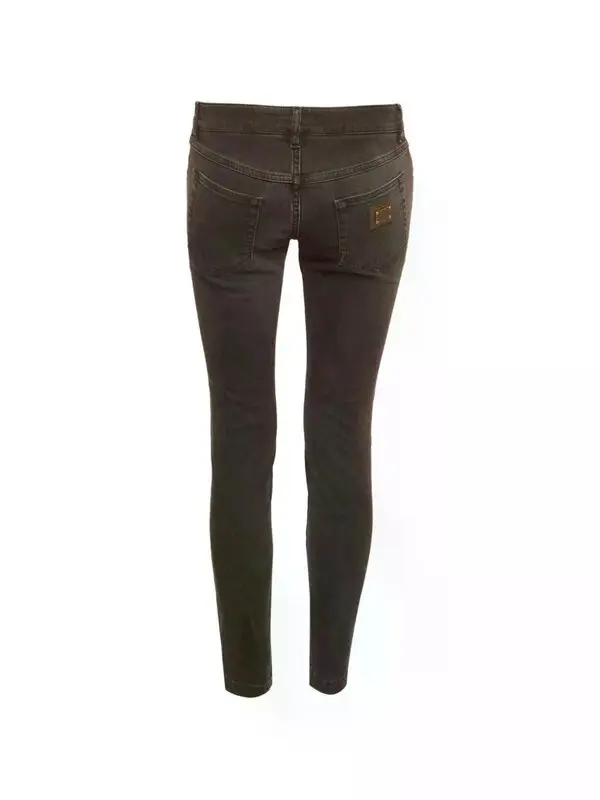 Dolce & Gabbana Faded Finish Skinny Jeans - Grey