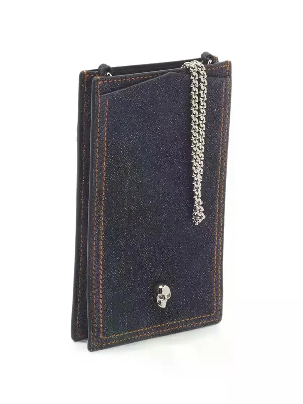 Alexander McQueen Skull Denim Phone-case Pouch
