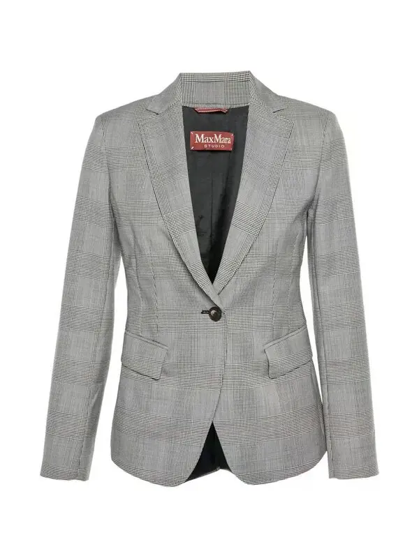 Max Mara Houndstooth Pattern Blazer
