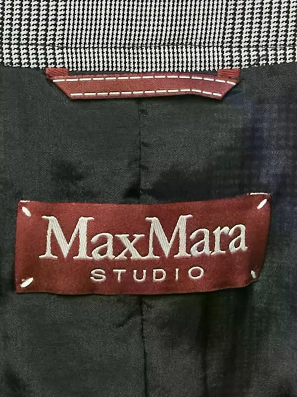 Max Mara Houndstooth Pattern Blazer