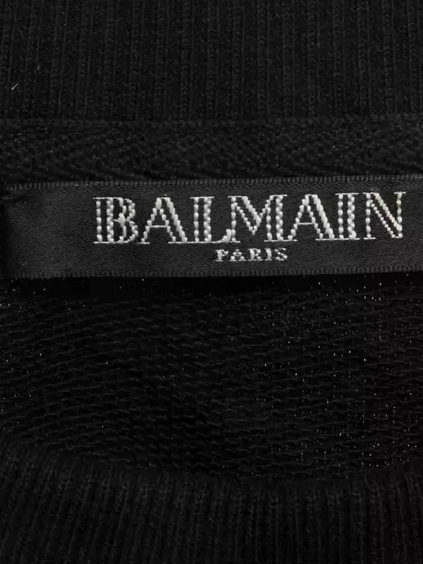 Balmain Logo Print Cotton Sweatshirt