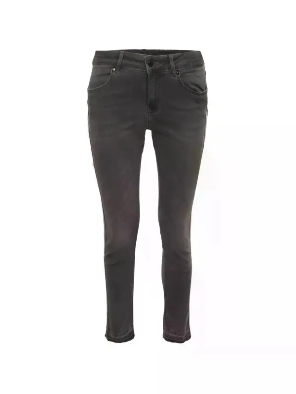 LANVIN Striped Embroidered Jeans