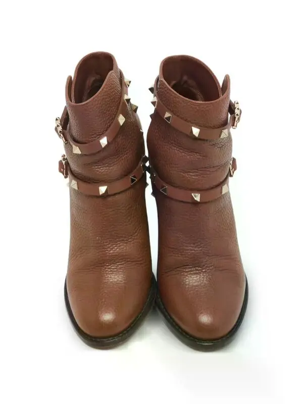 Valentino Garavani Rockstud Buckle Ankle Boots