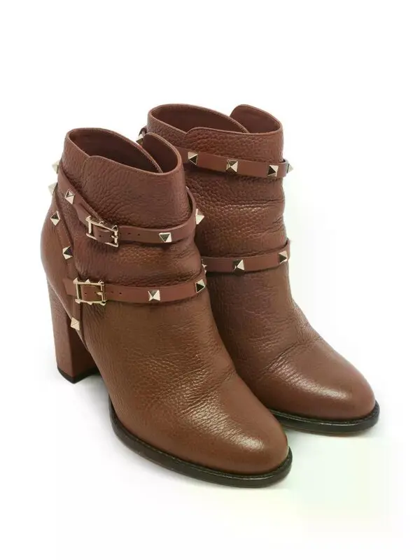 Valentino Garavani Rockstud Buckle Ankle Boots