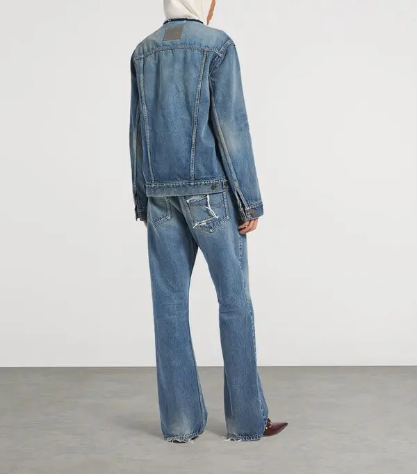 Balenciaga Collarless Japanese Denim Jacket