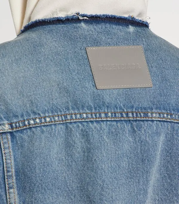Balenciaga Collarless Japanese Denim Jacket