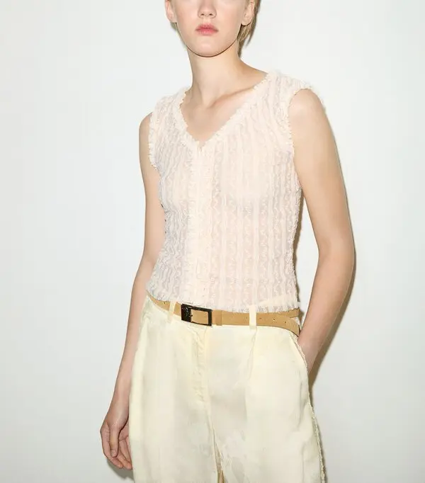 Max & Co. Ruffled Lace Tank Top