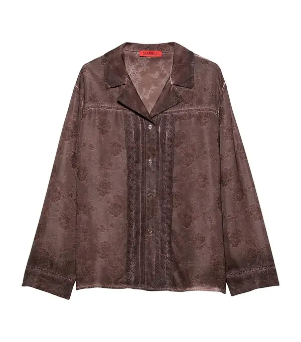 Max & Co. Lace-trimmed Tie & Dye Shirt - Brown