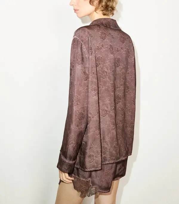 Max & Co. Lace-trimmed Tie & Dye Shirt - Brown