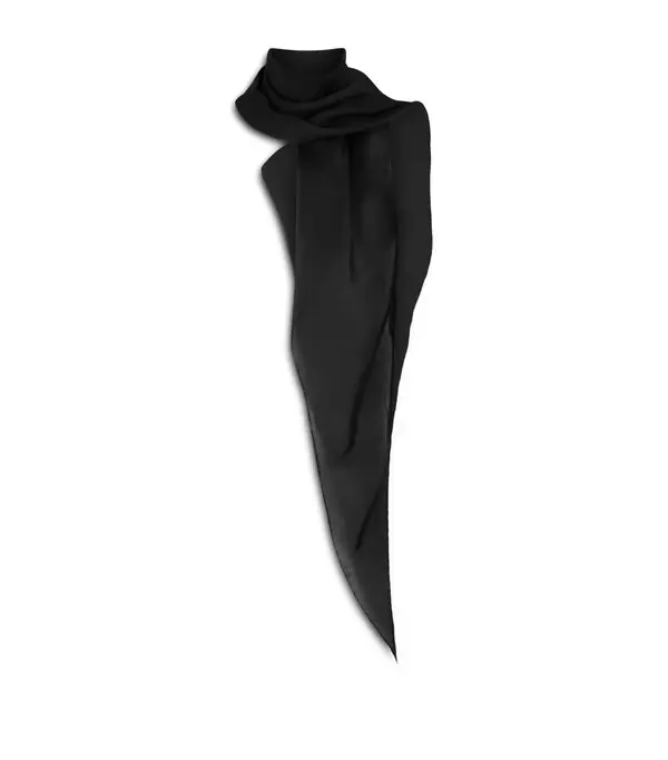 TOM FORD Silk Jacquard Scarf - Black