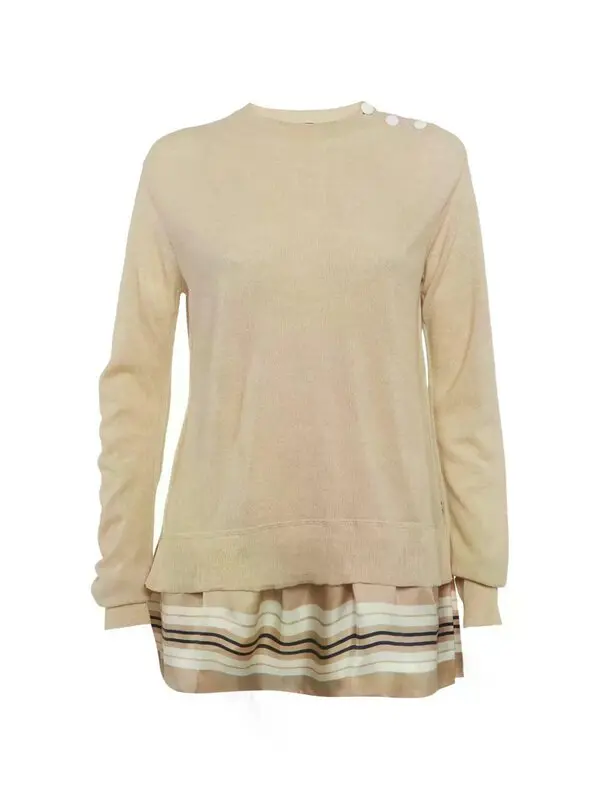 LOUIS VUITTON Layered Hem Crew Neck Sweater