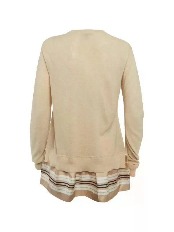 LOUIS VUITTON Layered Hem Crew Neck Sweater