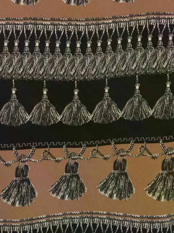 Max Mara Tasseled Crepe Skirt