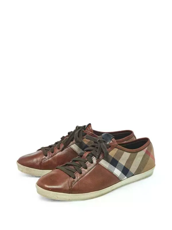 Burberry Nova Check Paneled Low-top Sneakers